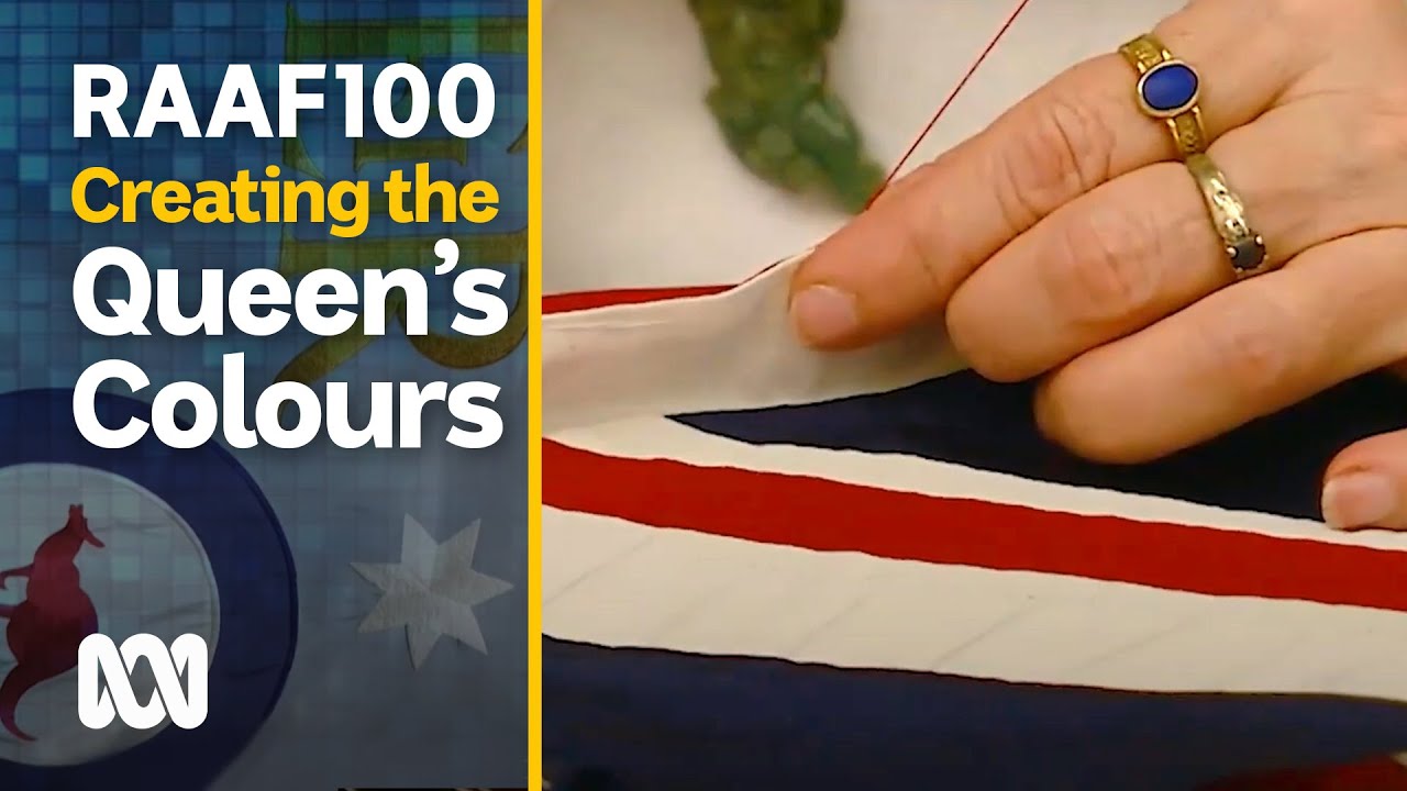 Embroidering the new Queen's Colours, marking 100 years of RAAF | Air ...