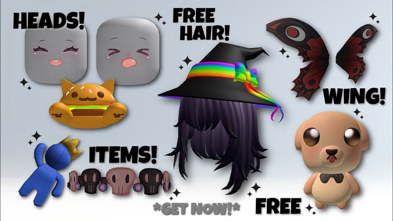 GET THESE NEW FREE CUTE ITEMS/HAIRS/HEADS & CLOTHING NOW!😍🥰 - YouTube