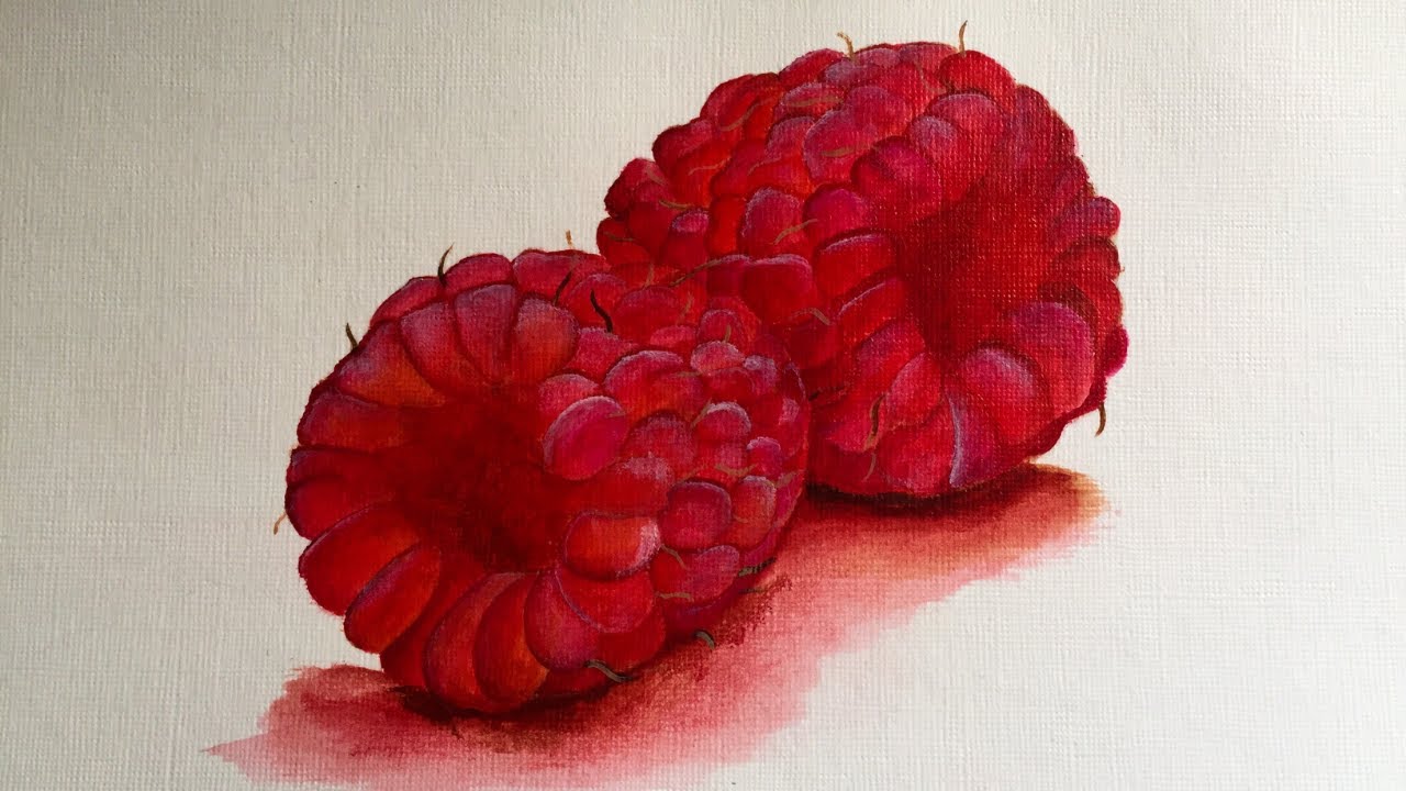 Raspberry Acrylic Painting Like a PRO in No Time! - YouTube