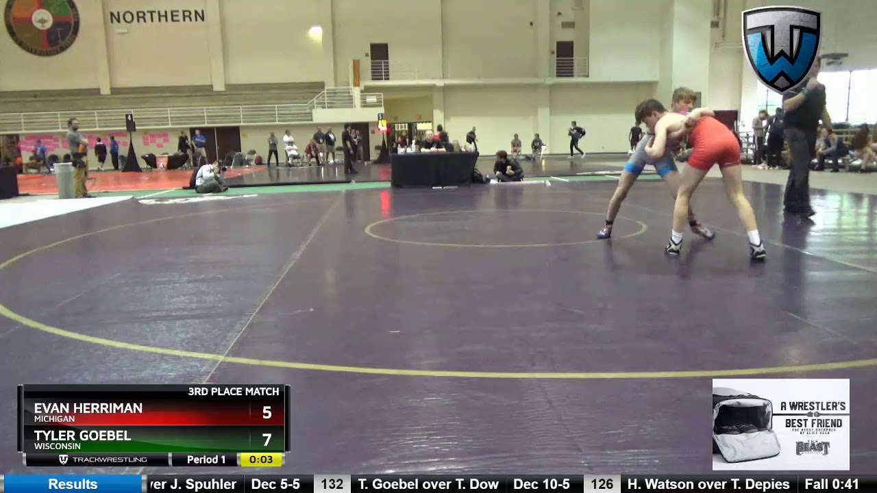 16U 132 Evan Herriman Michigan Vs Tyler Goebel Wisconsin - YouTube