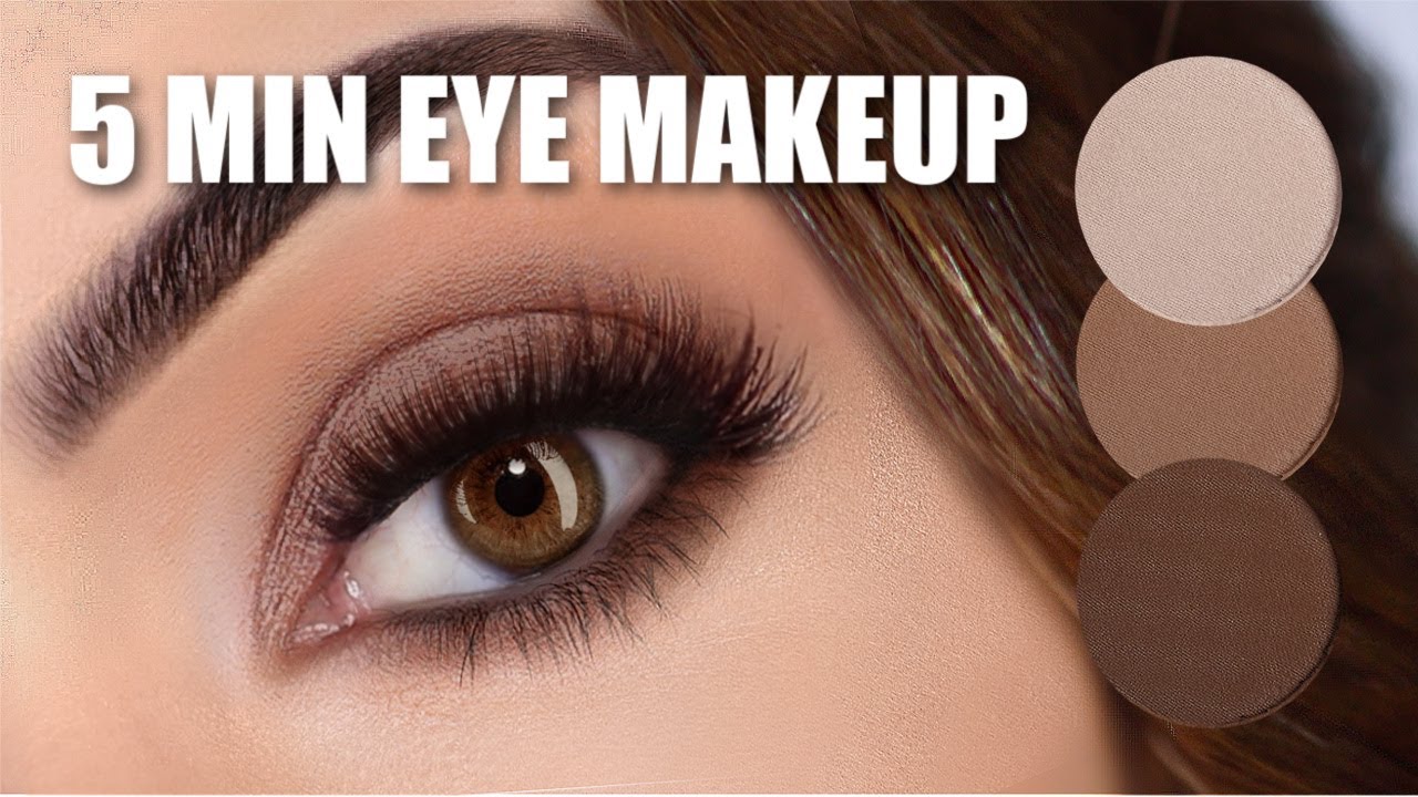 QUICK EASY EYE MAKEUP TUTORIAL | 5 Minute Eye Makeup Routine - YouTube