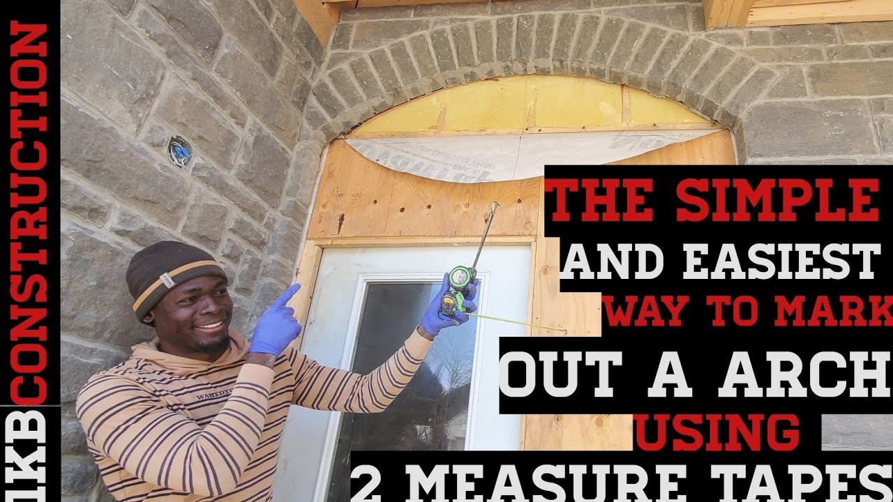The simple and easiest way to mark out a arch Using 2 tape measure ...