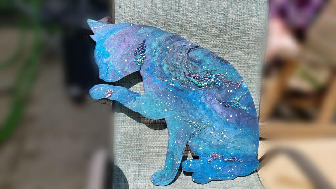 I made a Galaxy Cat Art Piece! - YouTube