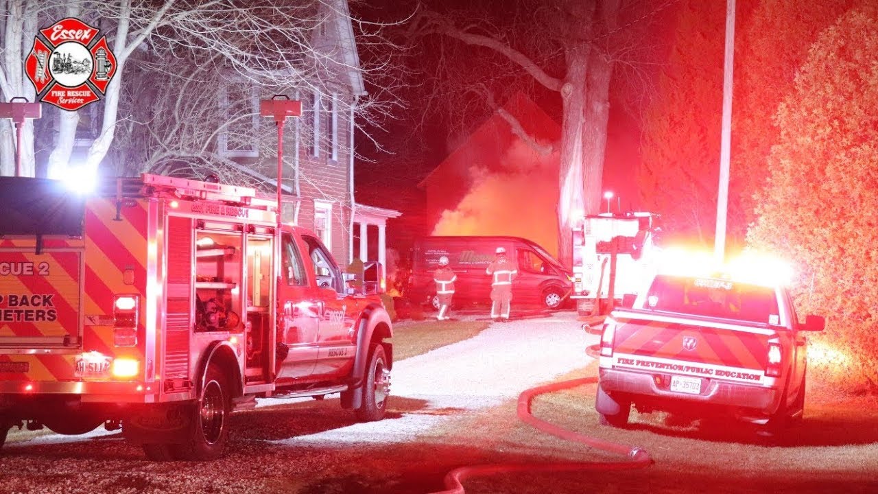 2nd Alarm Bran Fire On County Road 20 - Essex Fire On Scene - YouTube