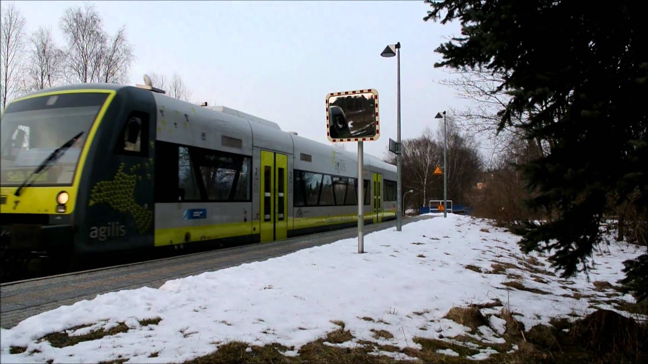 Vlak Agilis v bavorském Selbu/ Zug von Agilis in Selb in Bayern - YouTube
