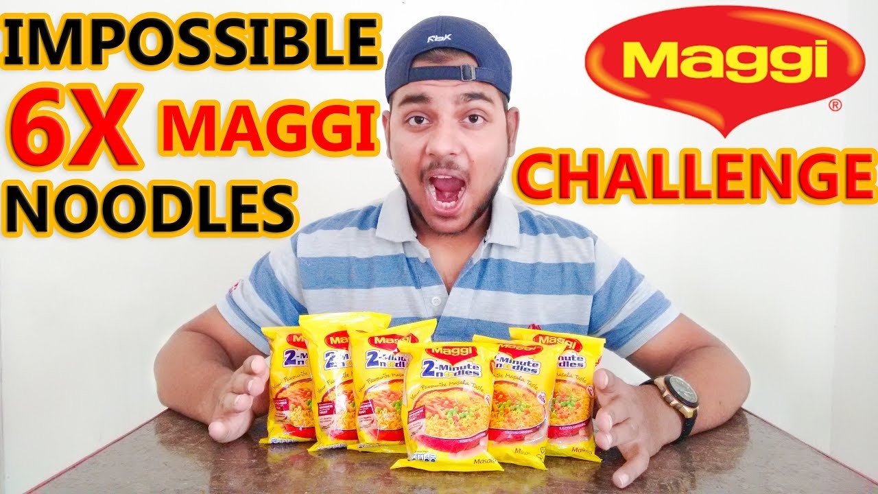 The Fastest Maggi Noodles Eating Challenge Ever 6 Pack Maggi Noodles ...