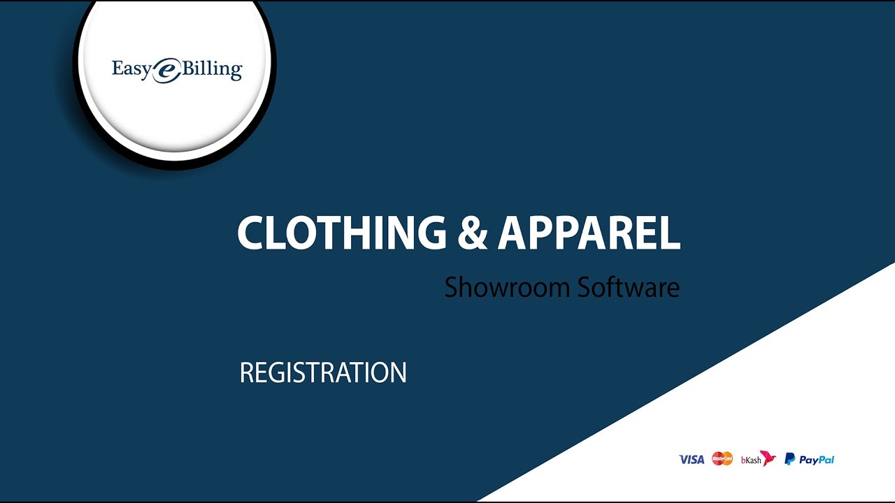 Clothing & Apparel Showroom Software "Registration" Tutorial 1 - YouTube