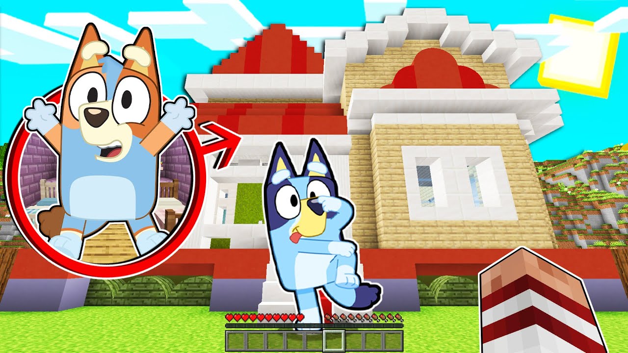 APARECE EL HERMANO PERDIDO DE BLUEY EN CASA DE BLUEY EN MINECRAFT - YouTube