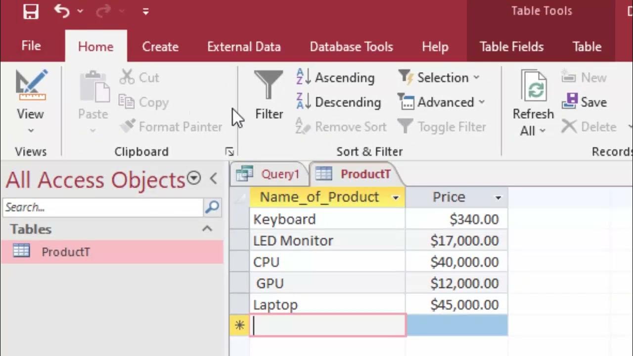 Delete Query in Microsoft Access SQL@COMPUTEREXCELSOLUTION - YouTube