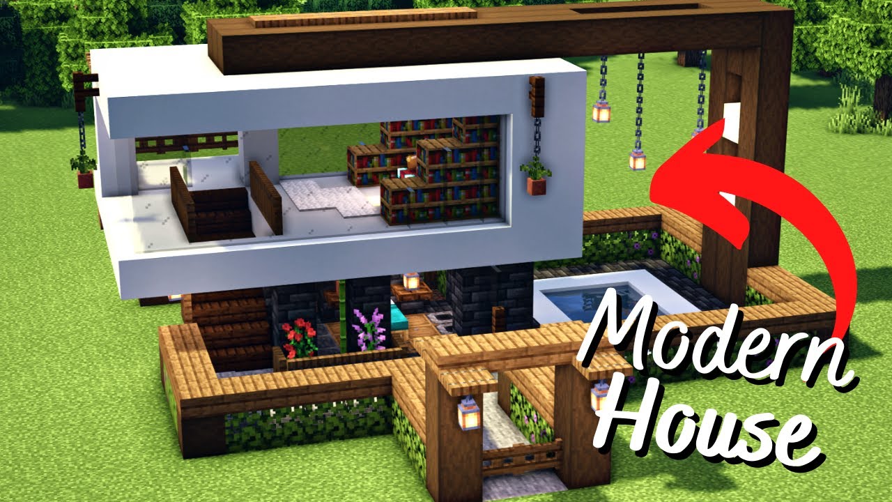 Minecraft | Building a Modern House #1 | Tutorial - YouTube