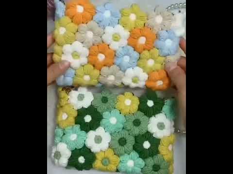 Сумочка из цветов крючком МК. - YouTube