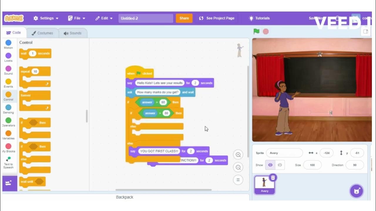 Nested IF ELSE in Scratch - YouTube