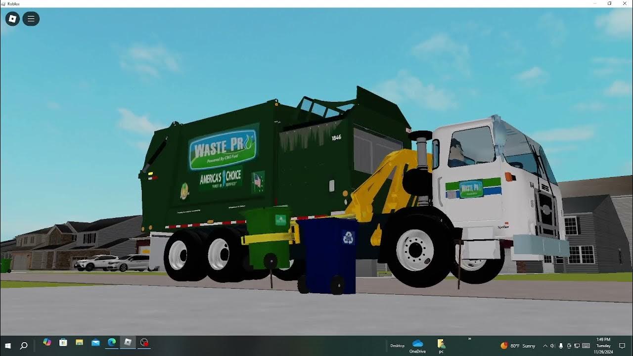 Waste Pro Autocar ACX Heil Python On Trash - YouTube