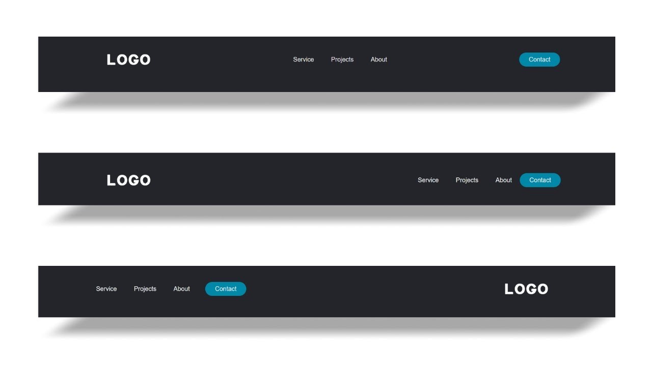 Navbar With Three Different Position Html5 Css3 Mrcodey Youtube 6670