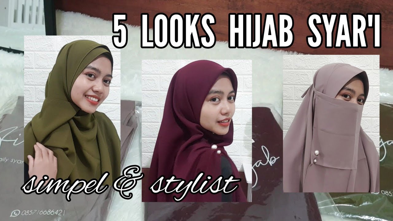 TUTORIAL HIJAB SYAR'I SIMPLE UNTUK LEBARAN - YouTube