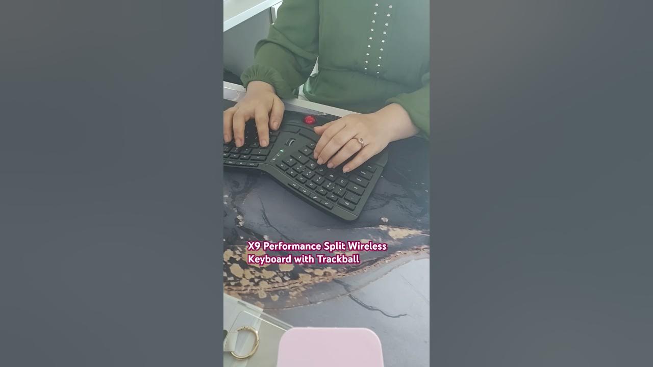 X9 Performance Split Wireless Keyboard with Trackball typing sound ASMR ...