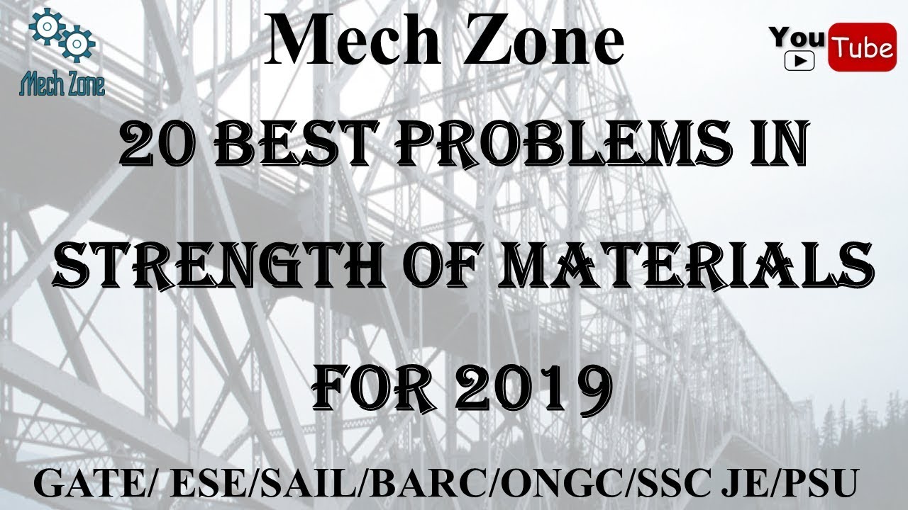 20 Important problems in Strength of Materials by Mech Zone - YouTube