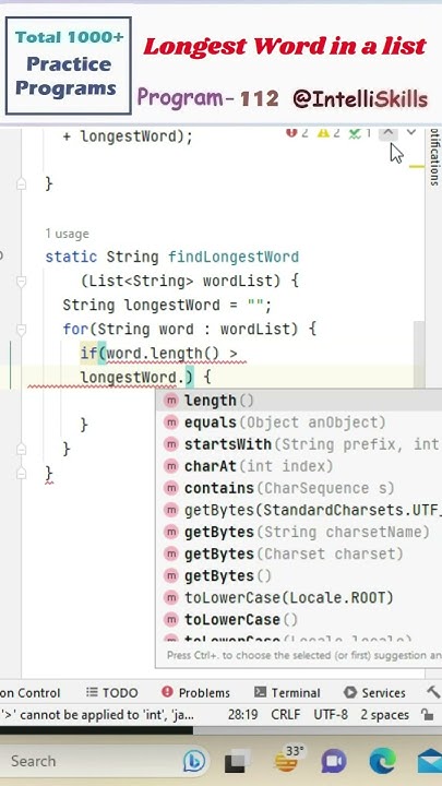112 In Java Finds Longest Word In Arraylist Shorts Java Coding Youtube