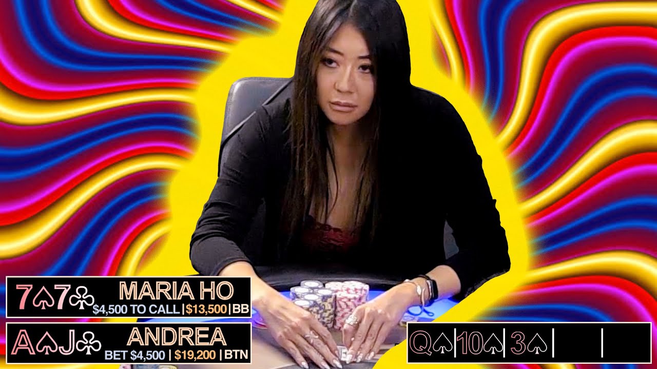 Maria Ho in Tough Spots in High Stakes Poker Game ♠ Live at the Bike ...