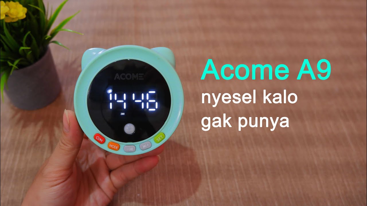 Cara Setting Alarm Jam dan Radio di Speaker Bluetooth Acome A9 - YouTube