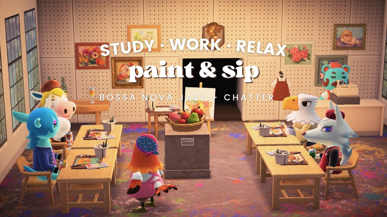 Paint & Sip 🎨 1 Hour Romantic Bossa Nova Jazz 💘 Studying Music | Work ...