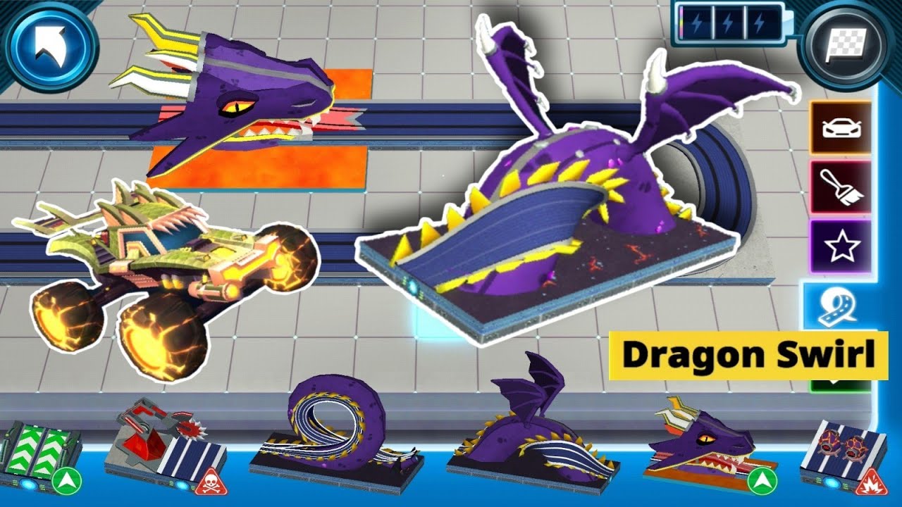 Hot Wheels Racecraft - Junko Race in The Dragon Swirl Track - YouTube