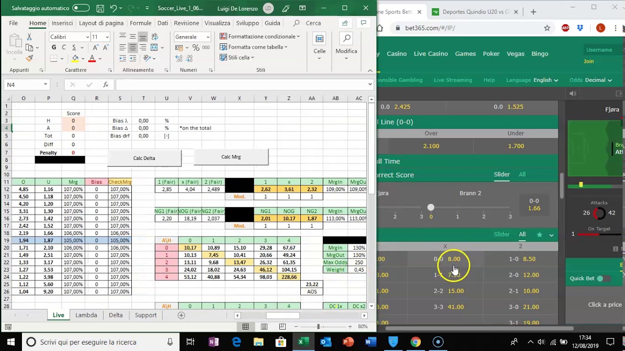 Soccer Live Odds Algorithm #1 - YouTube