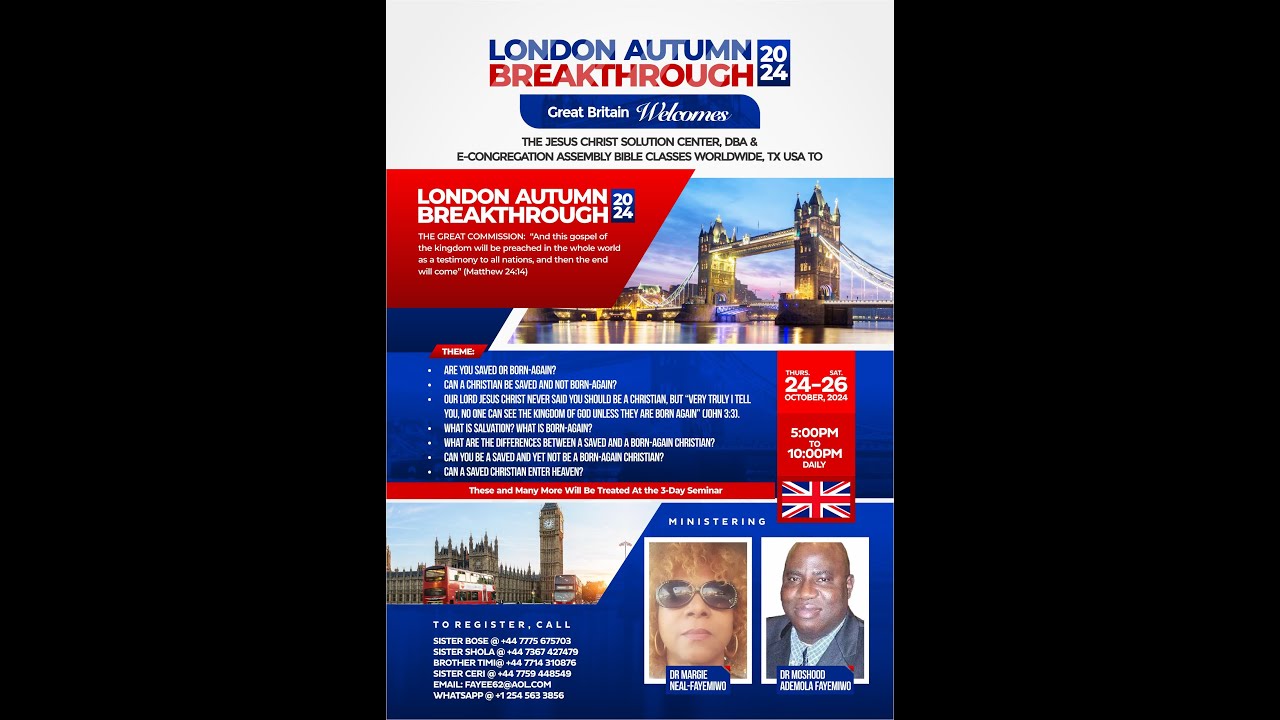 London Autumn Breakthrough 2024: We are in town for our Annual ...
