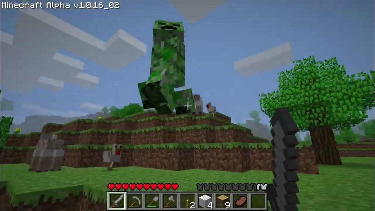 Minecraft Java Edition Alpha v1.0.16_02 Gameplay Nostalgia - YouTube