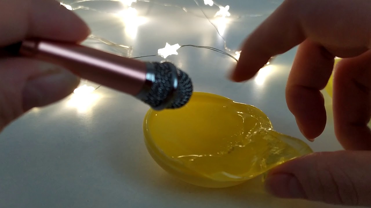 Slime with microphone ASMR satysfying video - YouTube