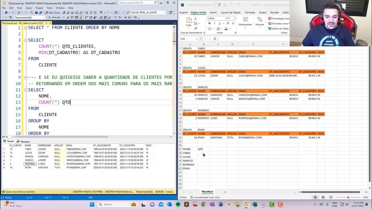 Curso de Introdução à linguagem SQL - Funções de agregação em cima de ...
