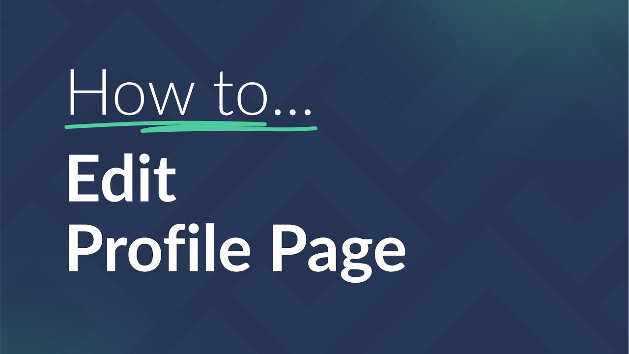 How to Edit Profile Page in RealSatisfied - YouTube