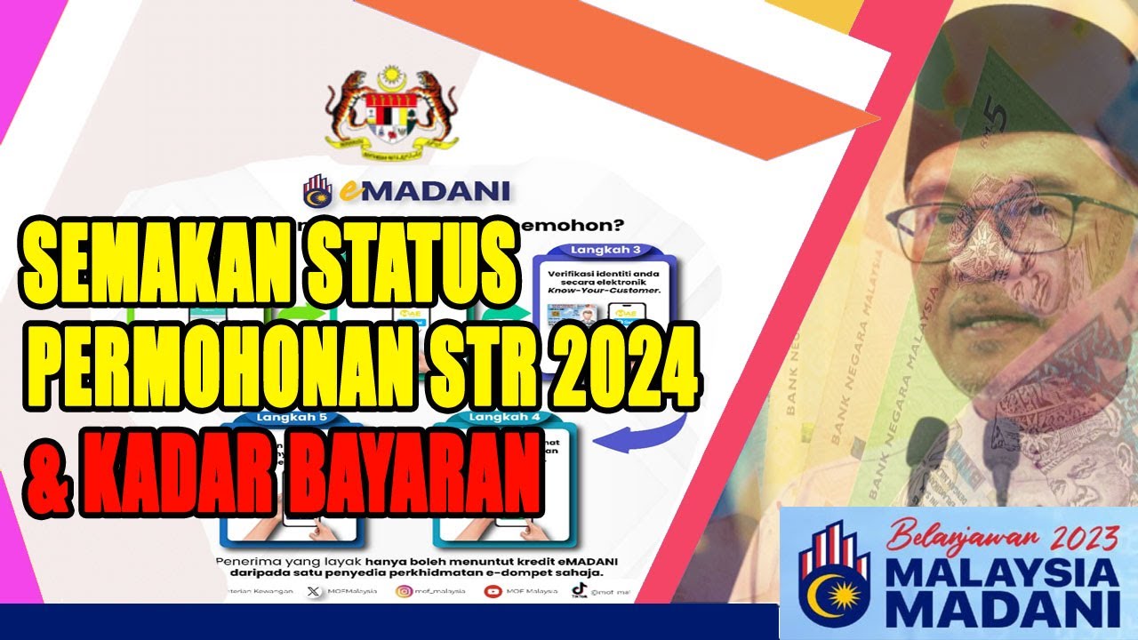 Semakan Status Permohonan STR 2024 dan Kadar Bayaran - YouTube