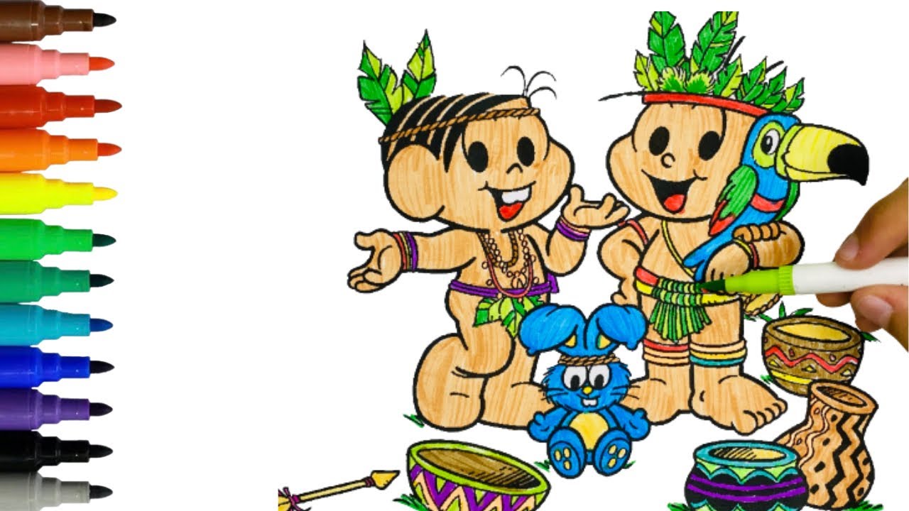 LET'S COLOR MONICA'S CLASS ON INDIAN DAY | DRAWING TUTORIAL ART | DIA ...