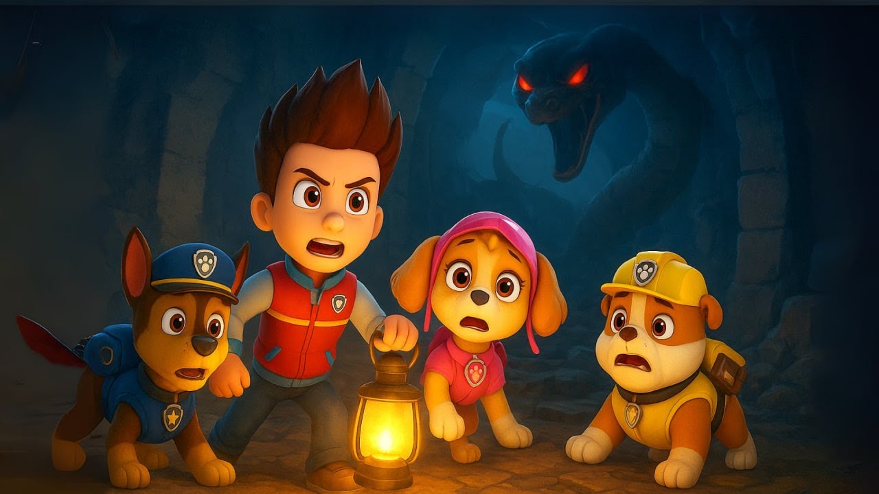 Paw Patrol Heroes vs Giant Snake | Ryder, Chase, Skye and Rubble on a ...