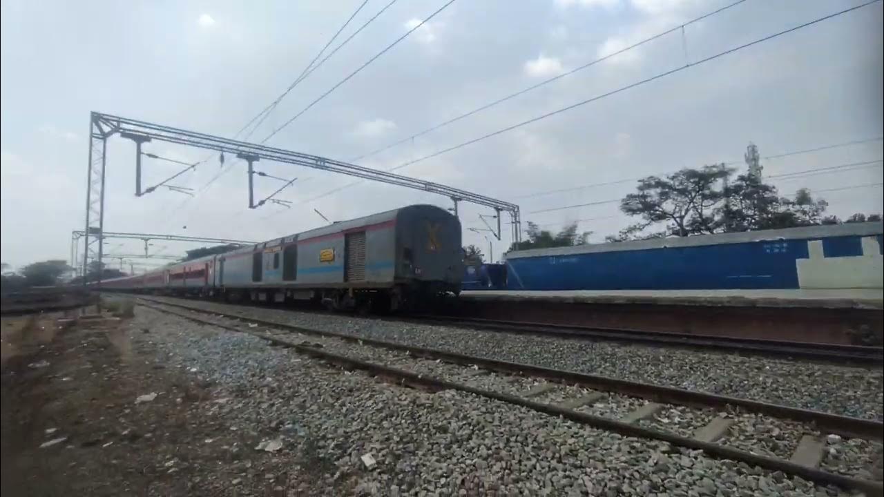High Speed Train with Loud Honking // Back To Back High Speed Trains Crossing || Daily Train's ...