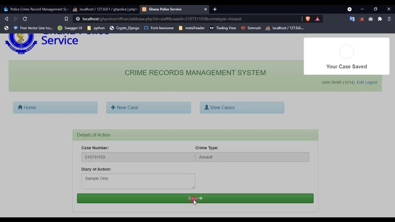 Police Crime Record Management System in PHP DEMO - YouTube