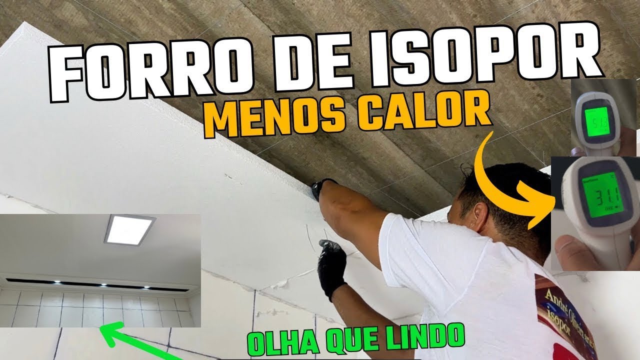 Passo a passo: Como instalar forro de isopor no teto da sua casa - YouTube