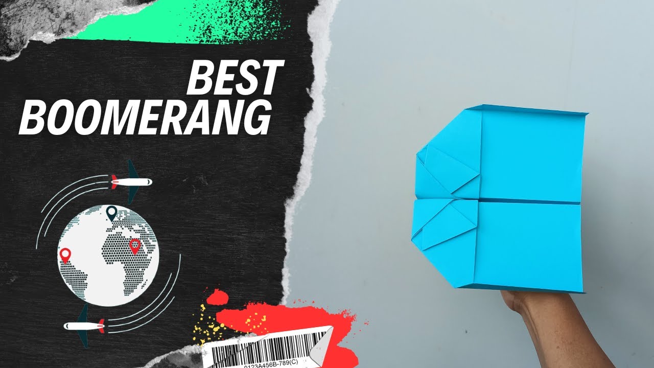 Instructions how to make a boomerang paper airplane - YouTube