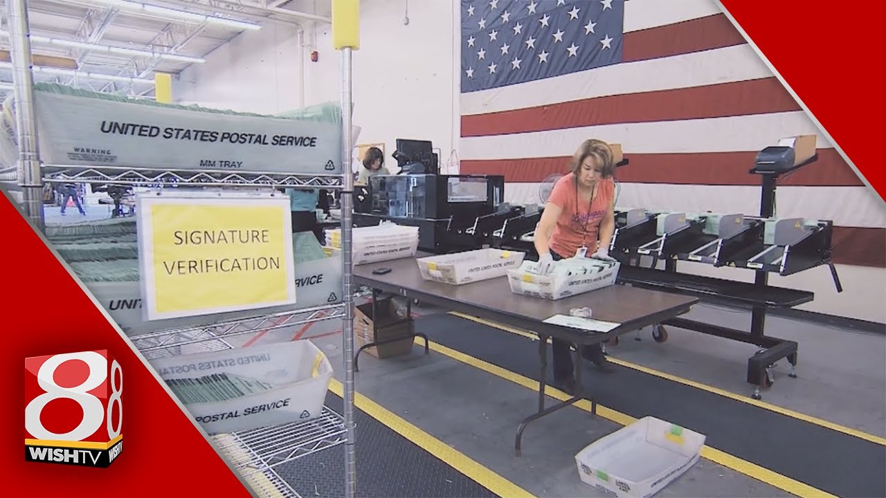 Indiana officials dropping first batch of ballots in the mail - YouTube