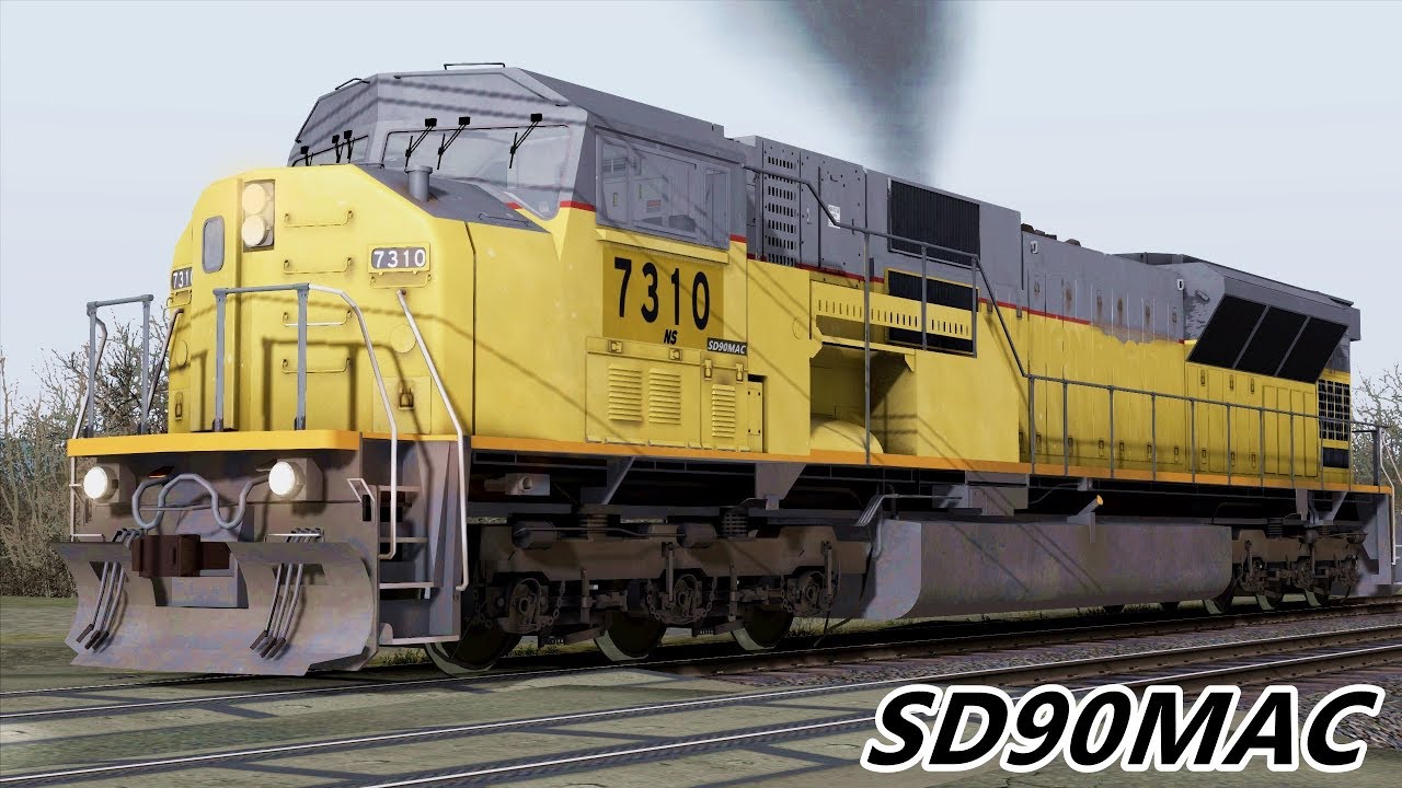 Norfolk Southern SD90MAC - YouTube