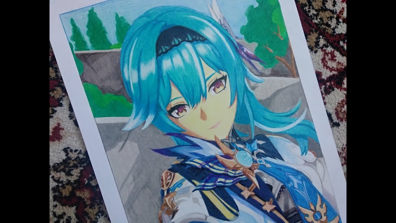 Drawing/Speed Drawing Eula (Genshin Impact) - YouTube