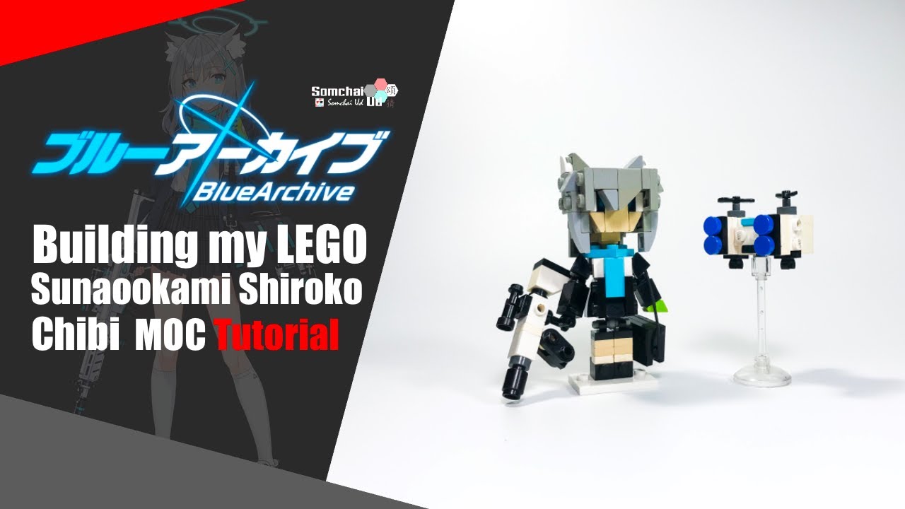 LEGO Blue Archive Sunaookami Shiroko Chibi MOC Tutorial | Somchai Ud ...