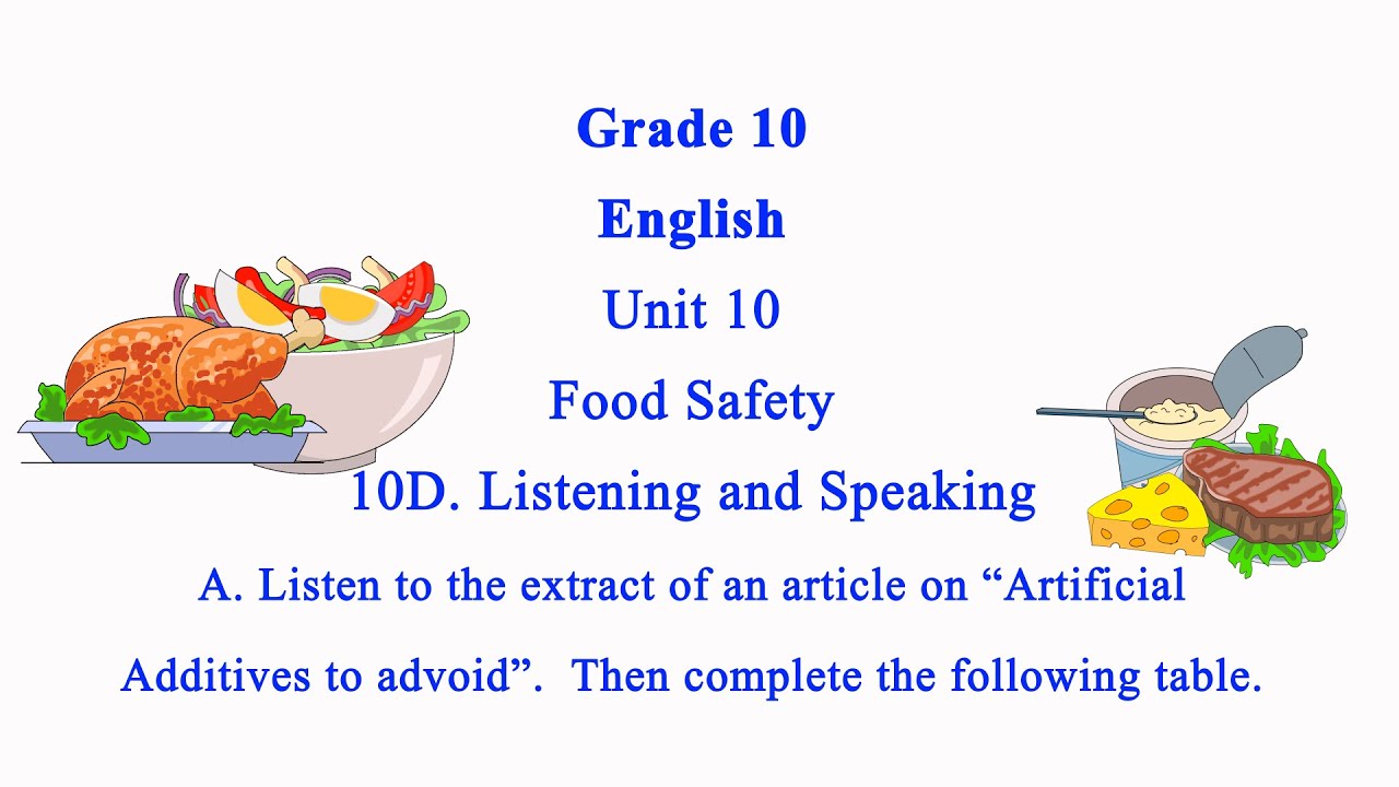 Grade 10 English Unit 10 Listening and Speaking - YouTube
