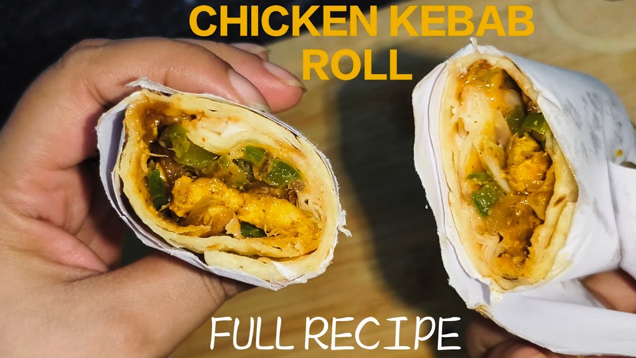 CHICKEN KEBAB ROLL FULL RECIPE | HUNGER STATION - YouTube