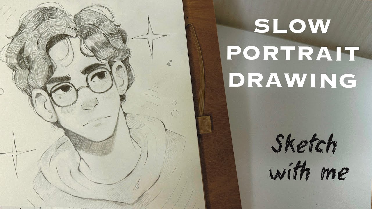 Slow Portrait Drawing – Real Time - YouTube