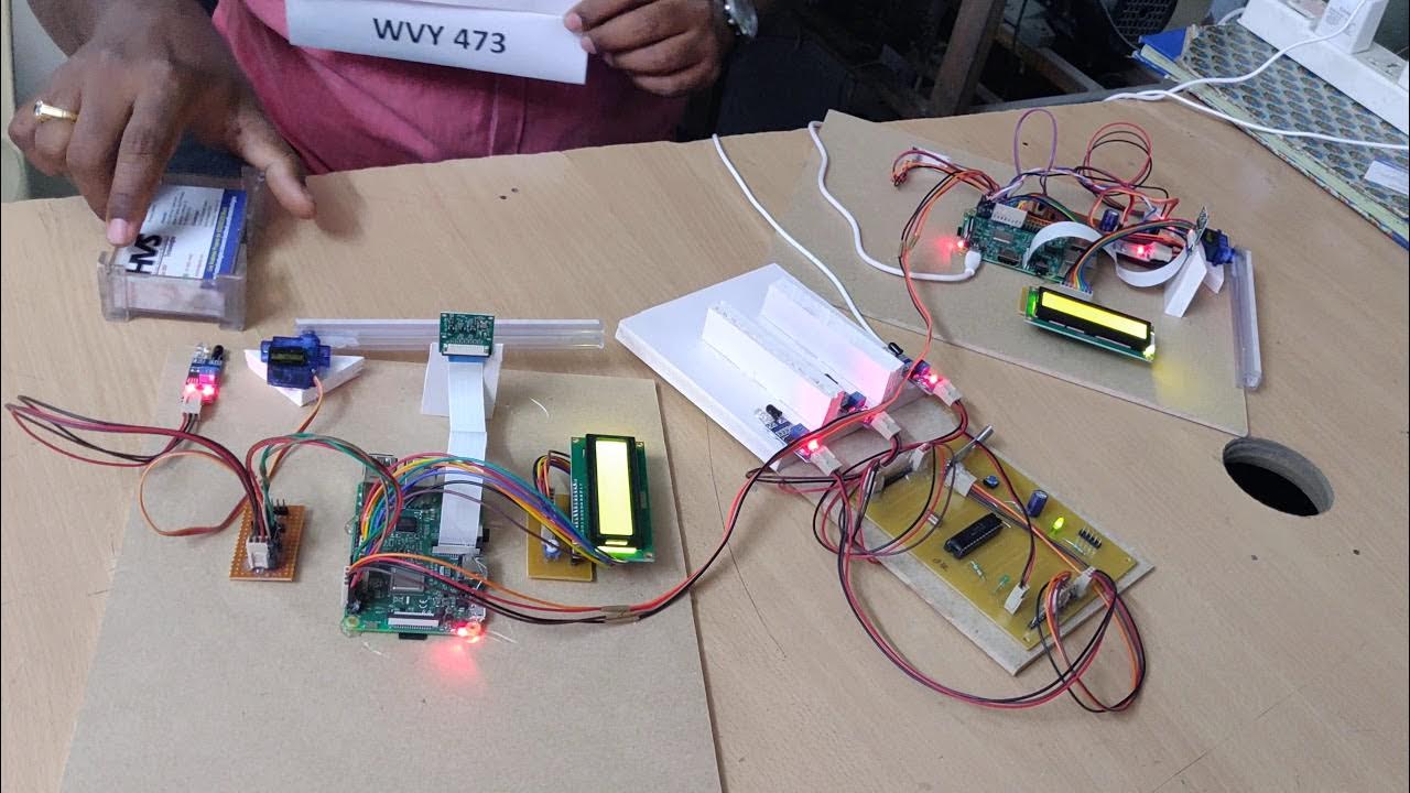A N P R - with entrance and exit sections - parking slots indication ...