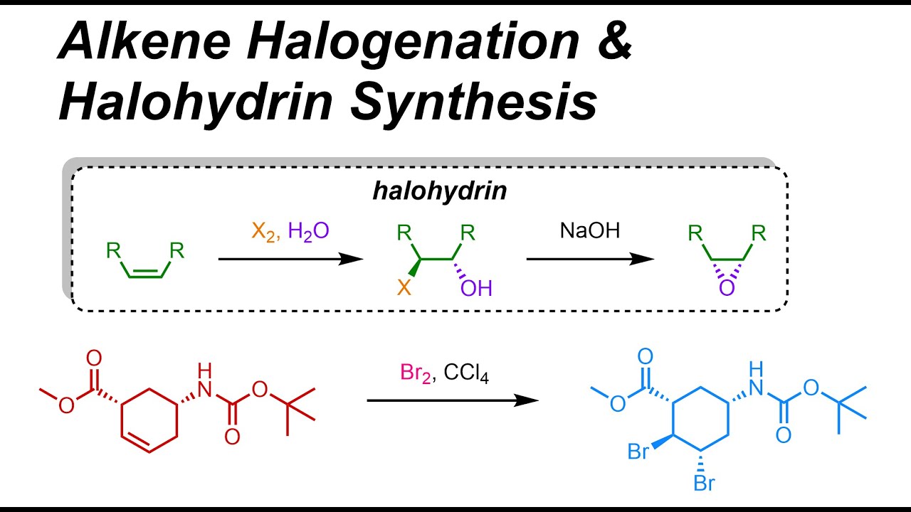 Alkene Halogenation & Halohydrin Synthesis (IOC 33) - YouTube