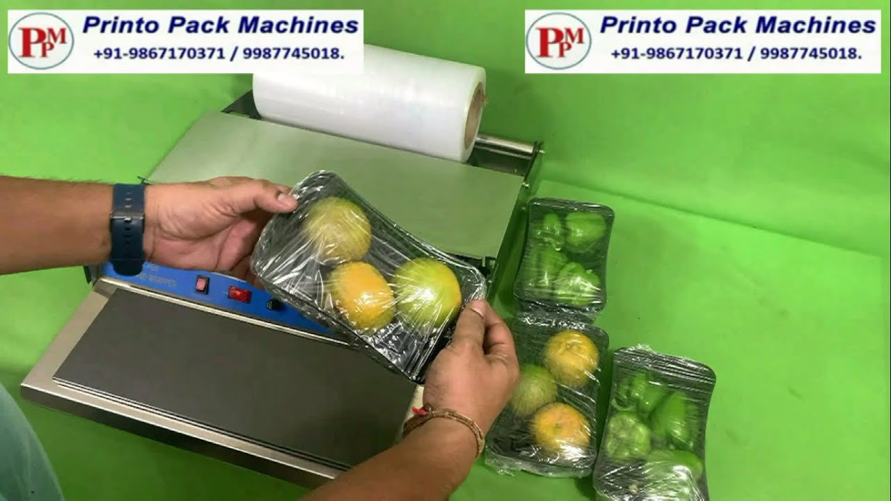 Manual hand wrapper / Plastic cling film tray wrapping machine ...