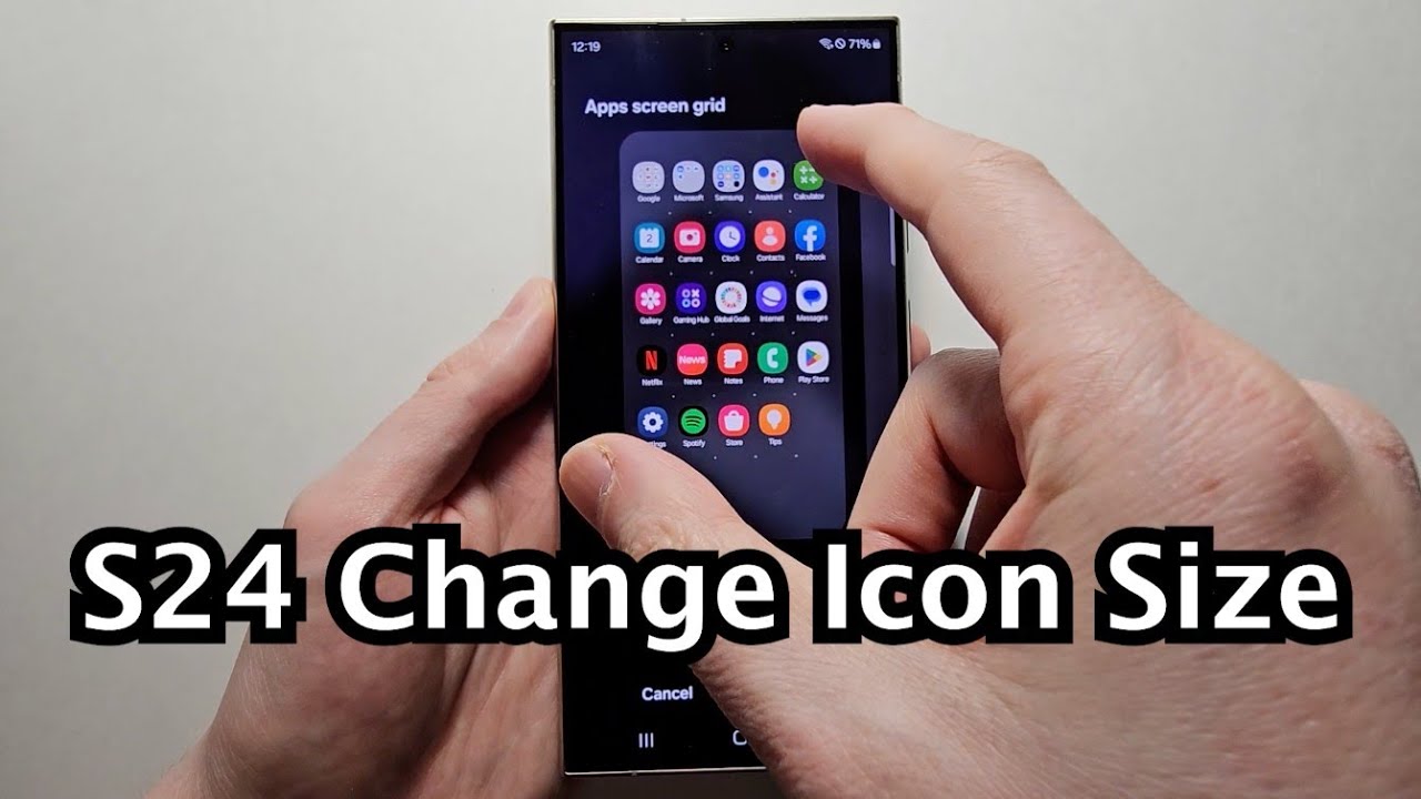How to Change Apps Icon Size on Samsung Galaxy S24 Ultra - YouTube